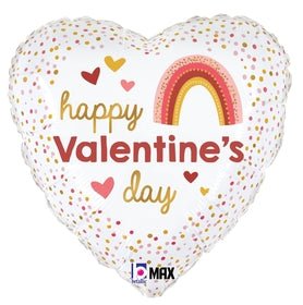 Boho Rainbow Valentine 18" - (Flat). 26159