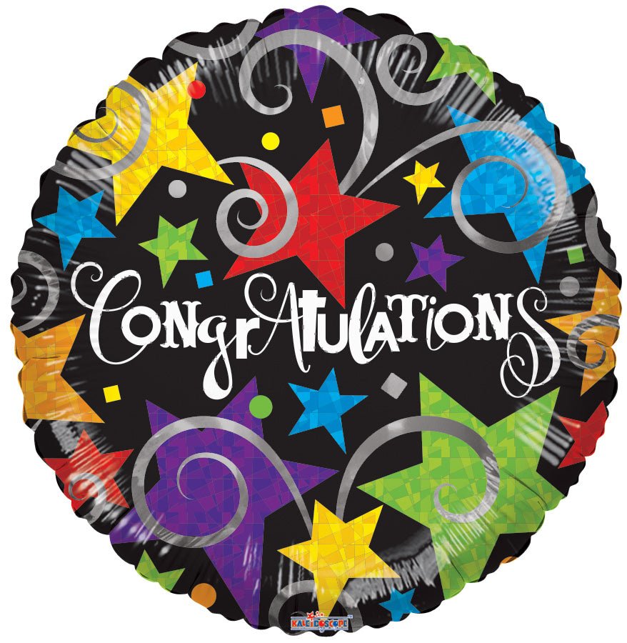 18″ Congratulations Black - (Single Pack). 15027-18