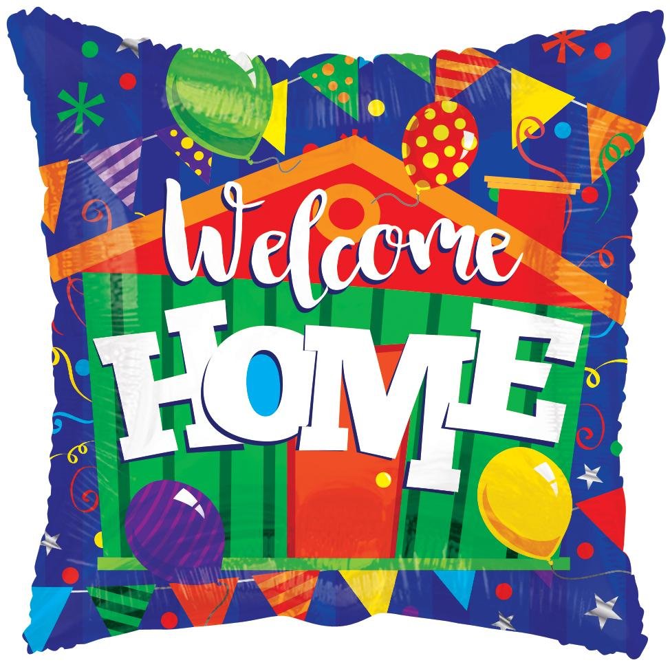 18" Welcome Home Foil Balloon - (Single Pack). 15483-18