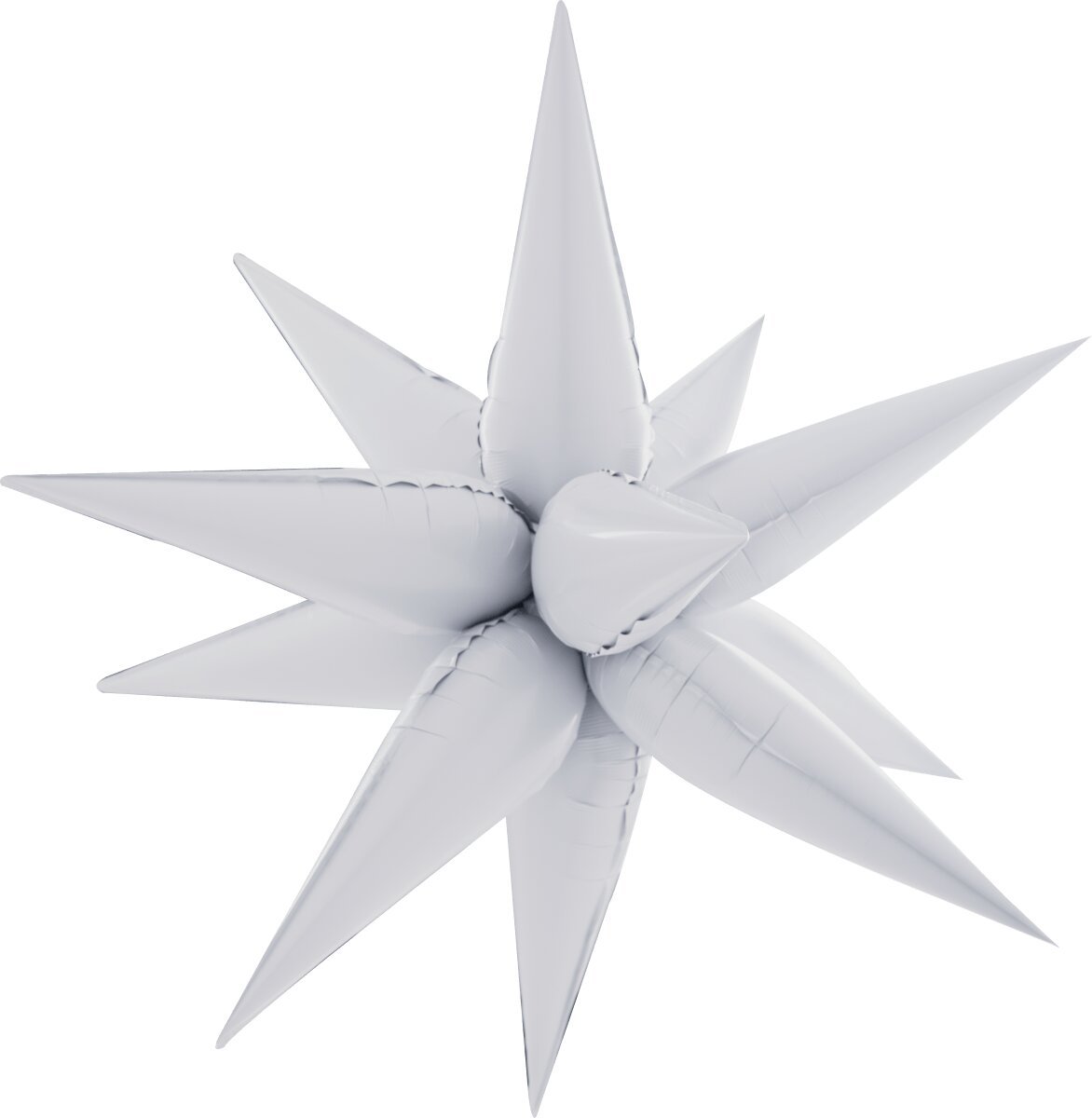 Decochamp Starburst White 3D Foil Balloon - 40" in.
