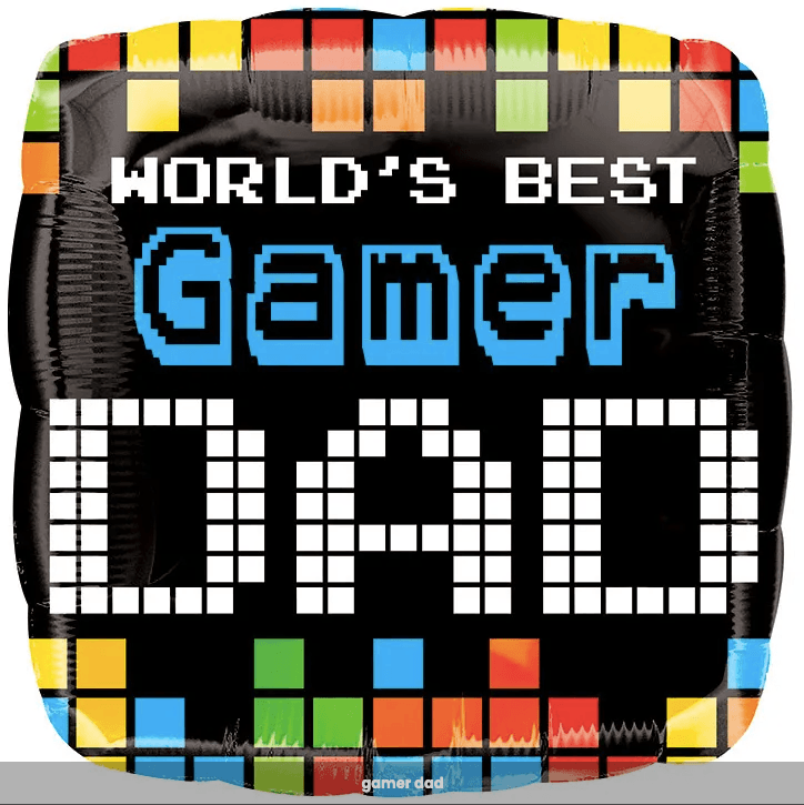 Worls's Best Gamer Dad 18" - (Flat). 37225